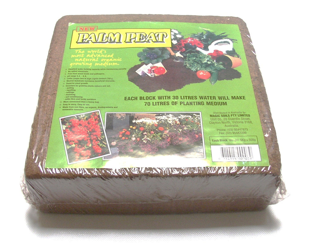 Compressed Palm Peat Block 5kg – StrataGreen